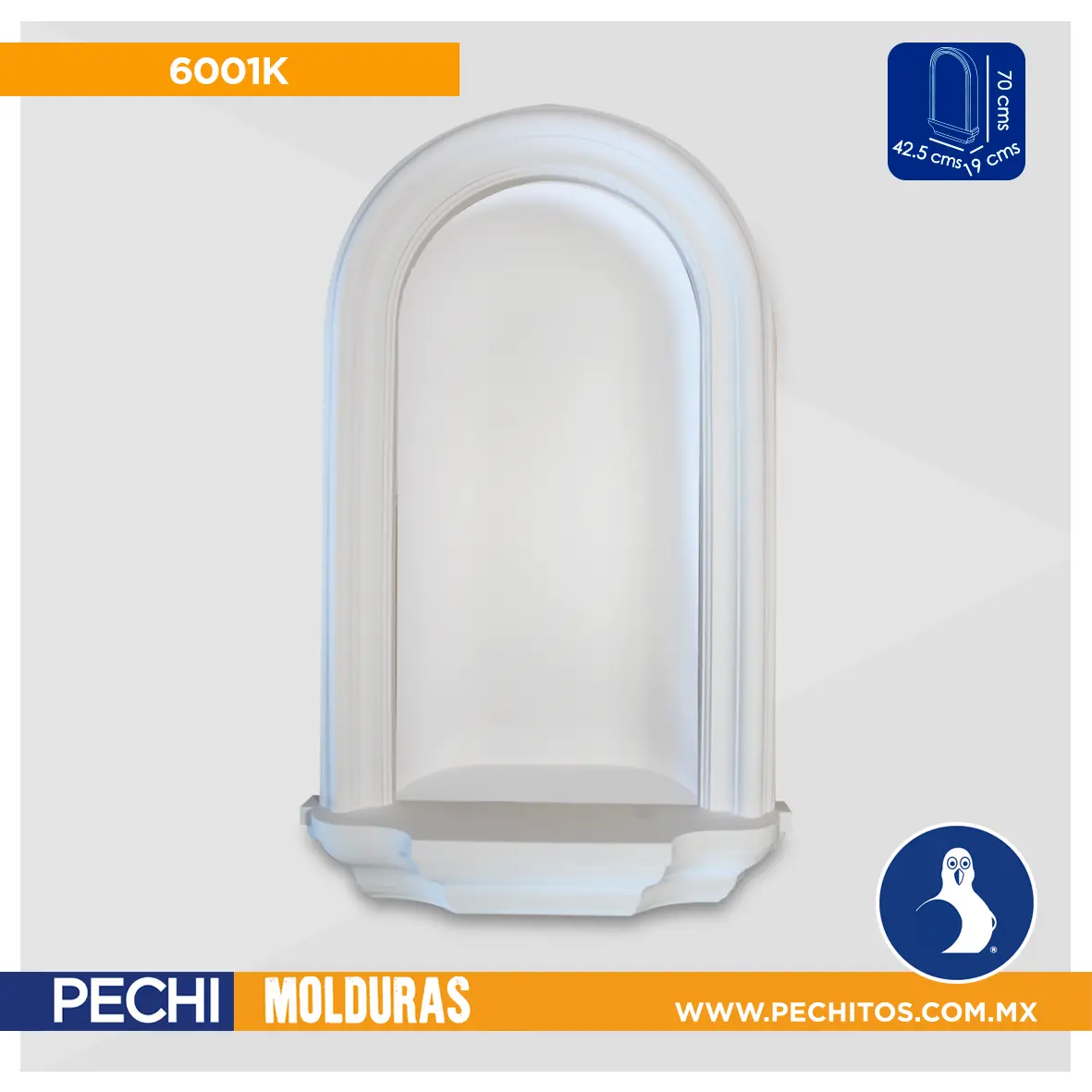 Nichos para Santos y Nichos para Virgen 6001K – Molduras de unicel ...